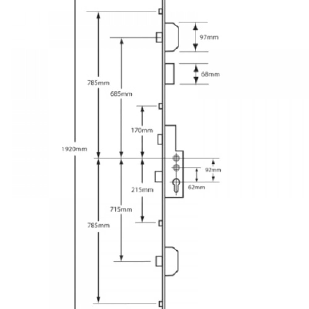 KMB 3 Deadbolt 4 Roller Lock Mechanism