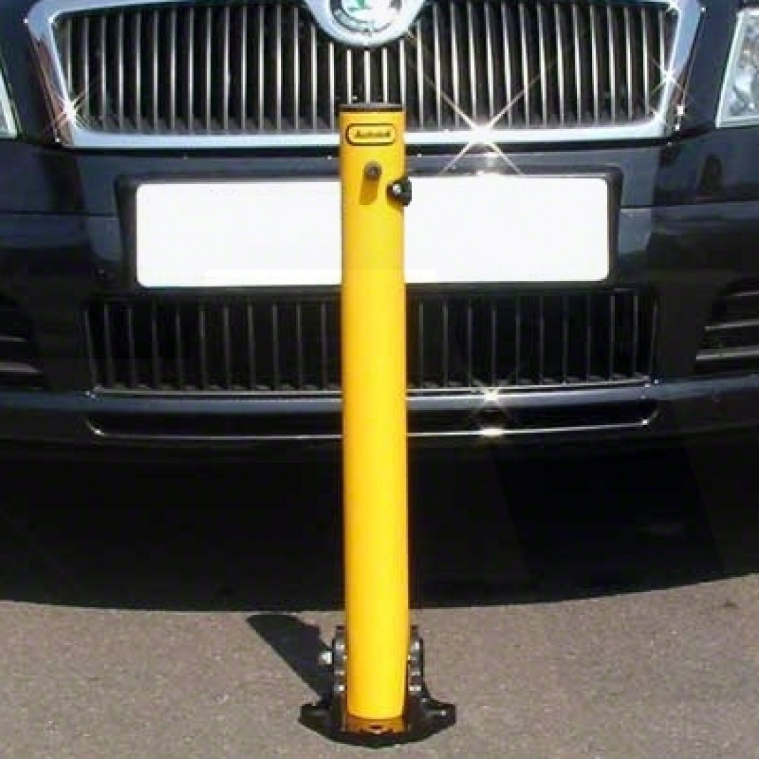 Yellow Fold Down Parking Post