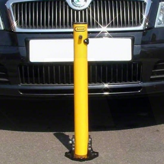 Yellow Fold Down Parking Post